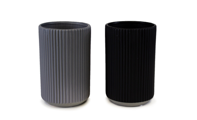 Jacobson Floral - 4"d 7"h Vertical Rib Cyl